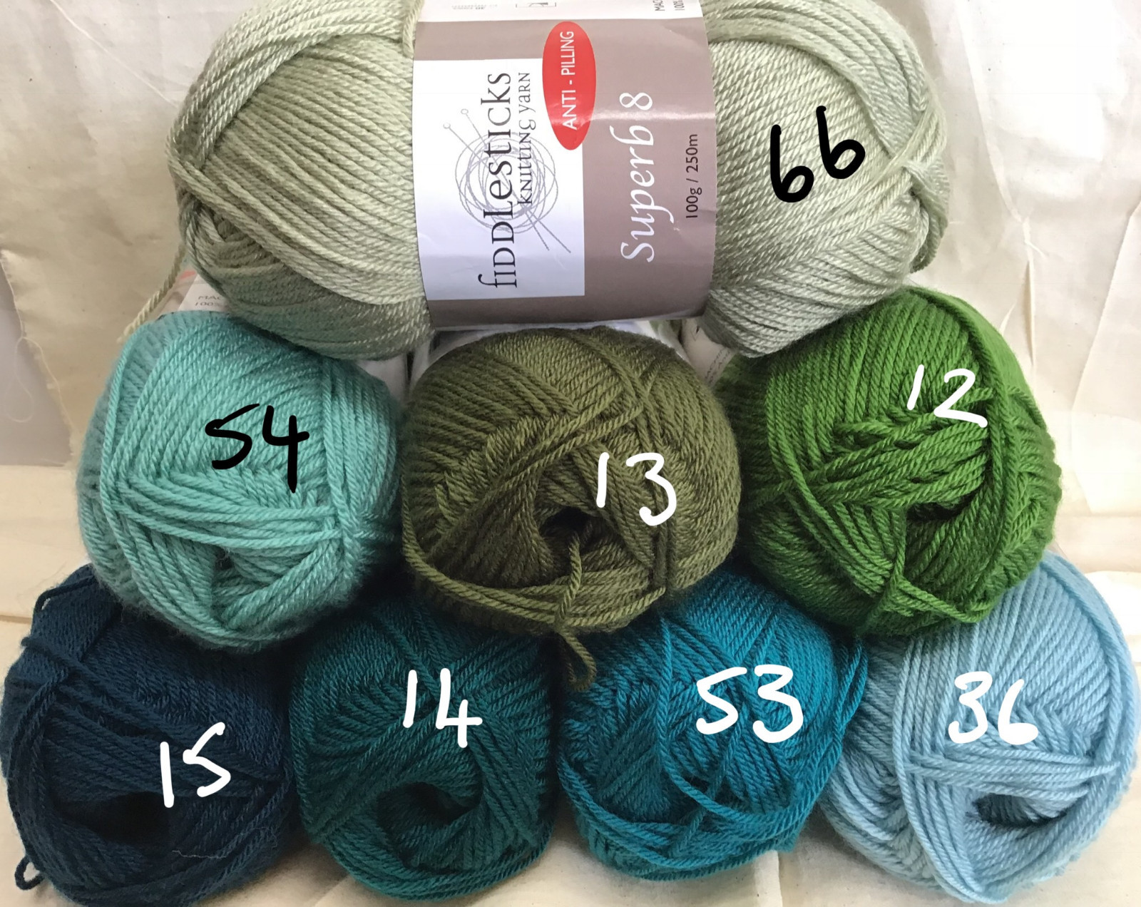 Fiddlesticks Superb 8- 8ply acrylic quality knitting and crochet yarn ...