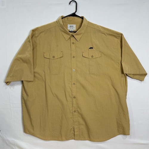 Ecko Unltd. Men's 6XB Tan Short Sleeve Button-Up Shirt Cotton Blend | eBay