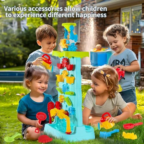 Water Table for Toddlers, Double-Sided Waterfall Discovery Wall Sensory ...