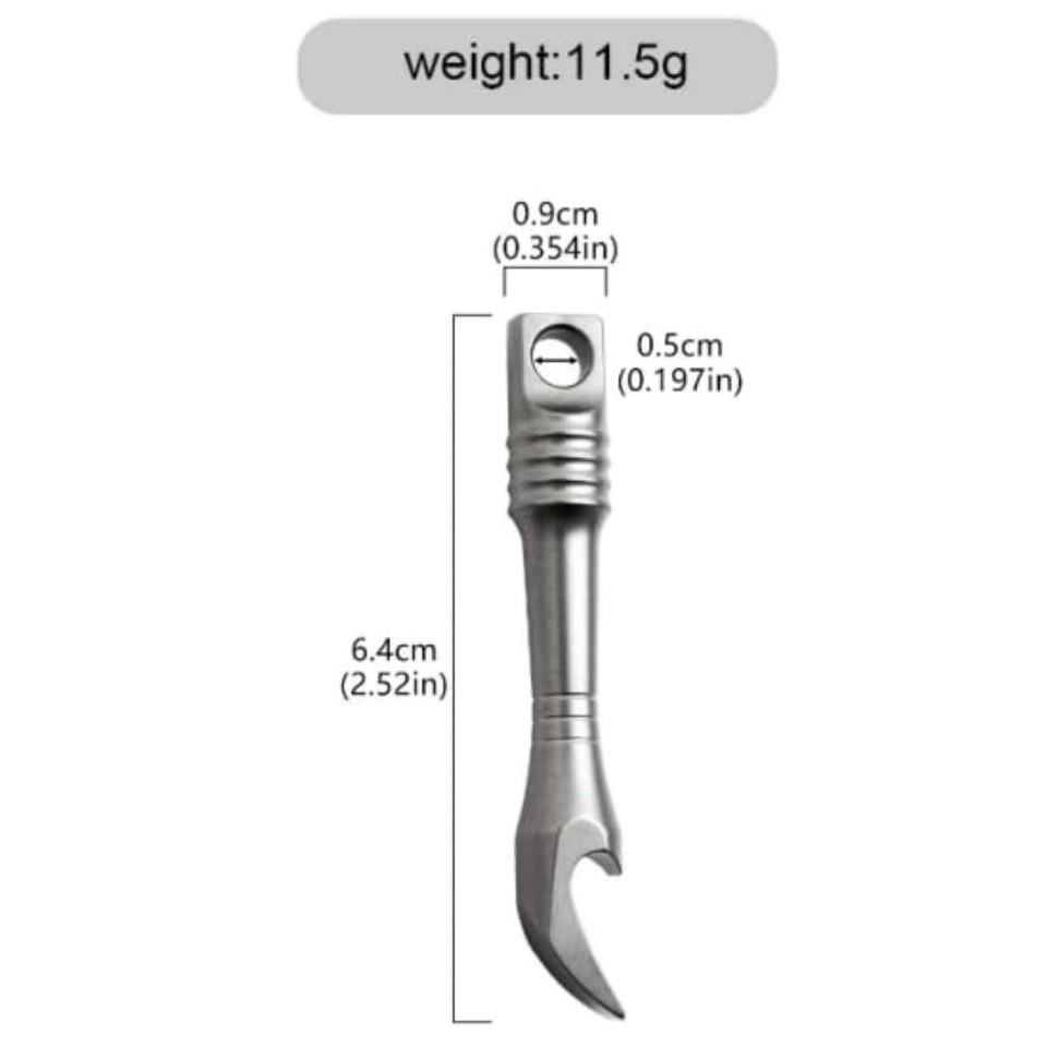 Pocket Tool Camping Tool Titanium Prybar Keychain Tool Sleek Modern ...