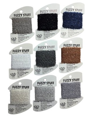 Rainbow Gallery Fuzzy Stuff Thread Lot of 9 Assorted Needlepoint Cross ...