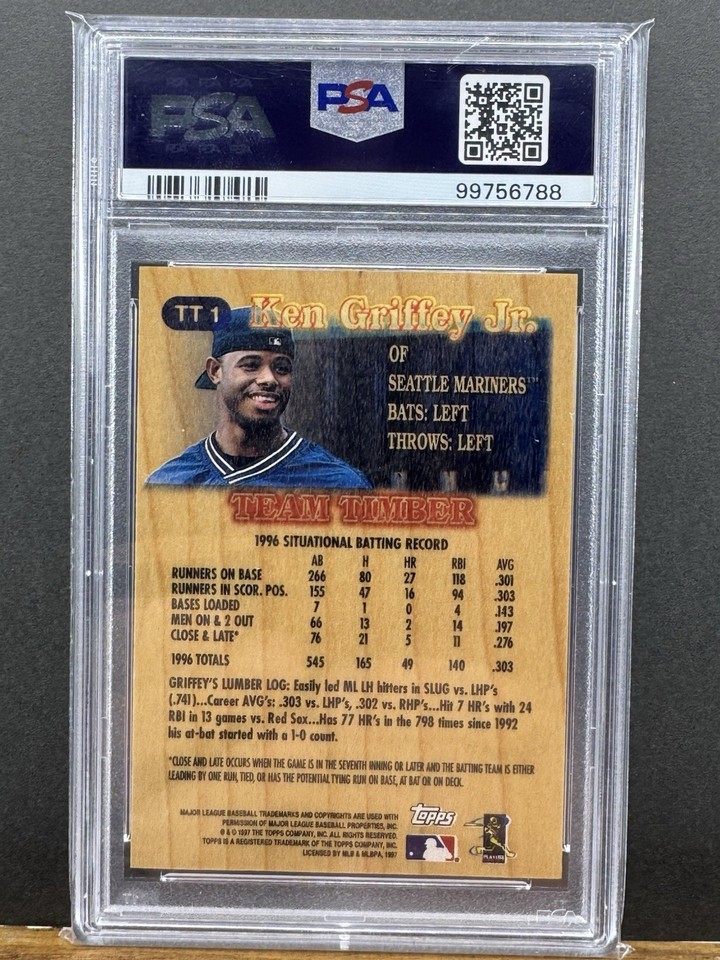 1997 Topps Team Timber #TT1 Ken Griffey Jr. Mint PSA 9 | eBay