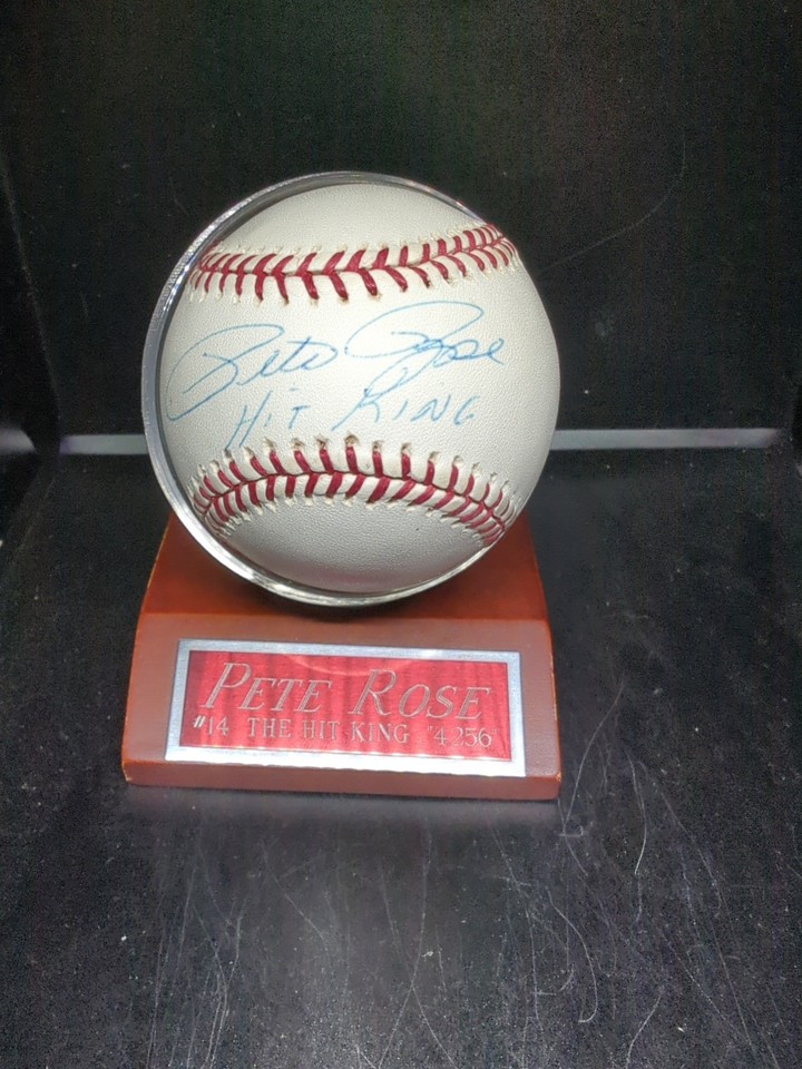 AUTHENTIC PETE ROSE REDS 4256 HIT KING SIGNED AUTO BASEBALL | eBay