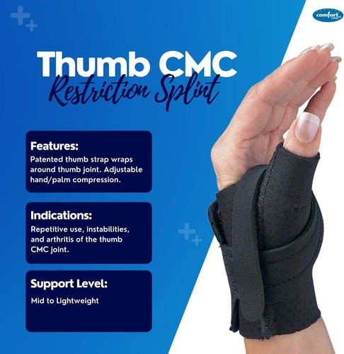 Comfort Cool Thumb CMC Restriction Splint, Left Small 6" to 7" | eBay