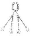 4-LEG BRIDLE SLING ALLOY CHAIN GRADE 80, 1/2 X10 FT SHACKLE CLEVIS ...