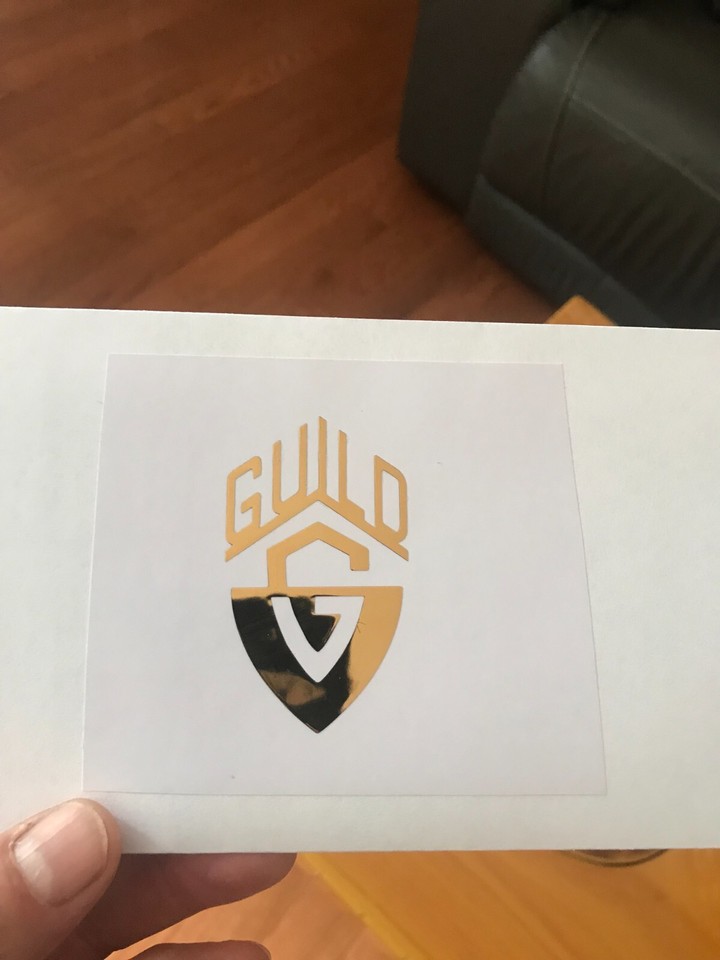 Guild Guitar Decal 3d metal Headstock Restoration Sticker logo m85b | eBay
