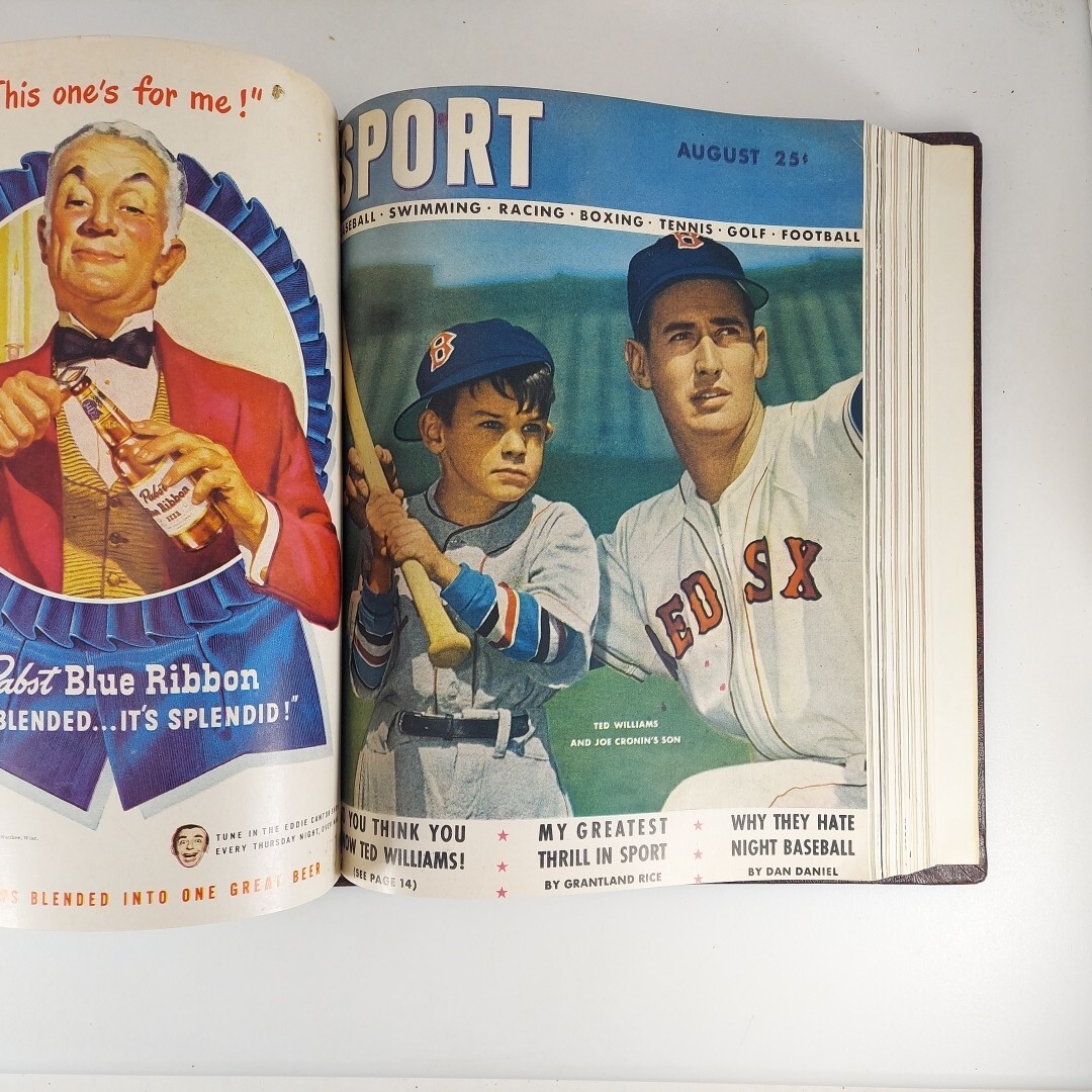 Sport Magazine Full Year 1947 Bound Ted Williams, Alex Groza, Leo ...