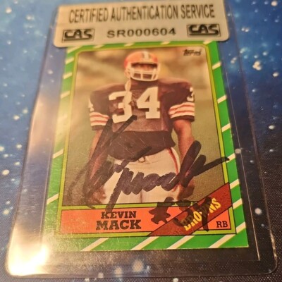 KEVIN MACK autographed ROOKIE CAS Certified Authentic NM+ CLEV BROWNS ...
