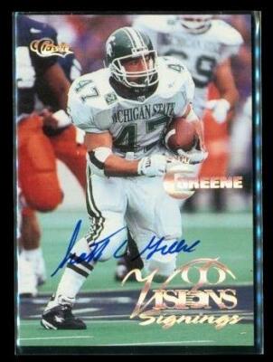 Vintage 1996 CLASSIC VISIONS AUTOGRAPH Football Card SCOTT GREENE ...