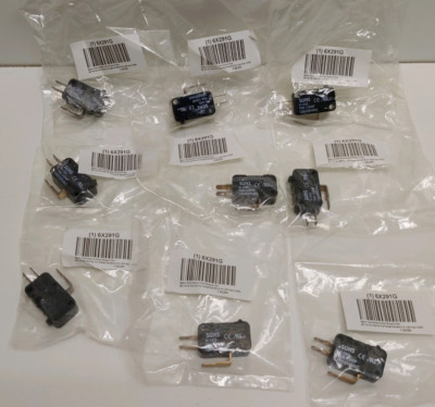 LOT OF (9) NEW OLD STOCK! SUNS 10A 125/250V MINI SNAP ACTION SWITCHES ...