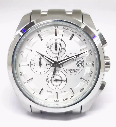 Pre Owned Tissot 1853 Men Quartz Working Chronograph Date White Dial ...