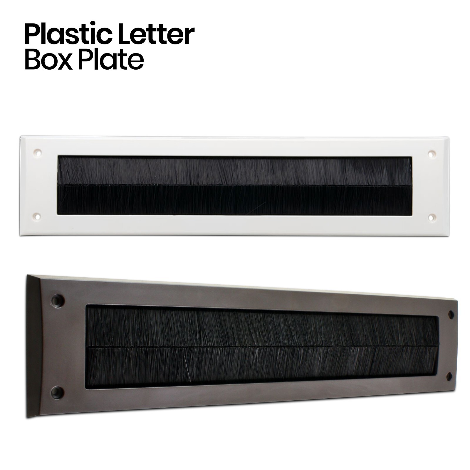 Plastic Letter Box Plate Seal Flap Cover PVC Door Internal Draught ...