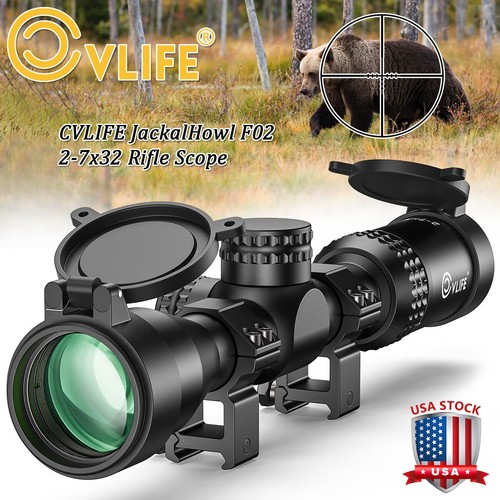 2-7x32 Tactical Rifle Scope BDC Reticle Optics Scope with 20mm Mount ...