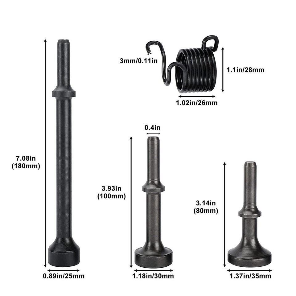 4 Pack Smoothing Pneumatic Air Hammer Bits Air Chisel Bits Tool Set ...