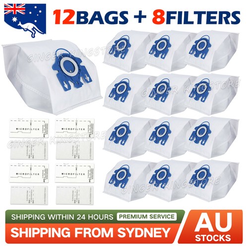 12 Vacuum Cleaner Bags for Miele 3D GN C2 C3 S2 S5 S8 S5211 S5210 S8310 ...