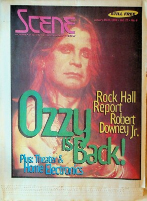 Cleveland Scene Magazine January 25 1996 Ozzy Osbourne Robert Downey Jr ...