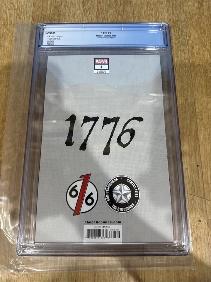 1776 #1 Cgc 9.8 Graded Comic PABLO LOBOS VILLALOBOS Virgin Spider-man ...