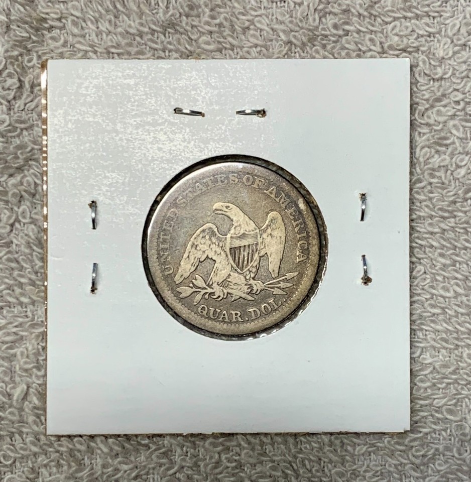 Old U.S. coin - 1857 seated liberty Quarter, 90% Silver. | eBay