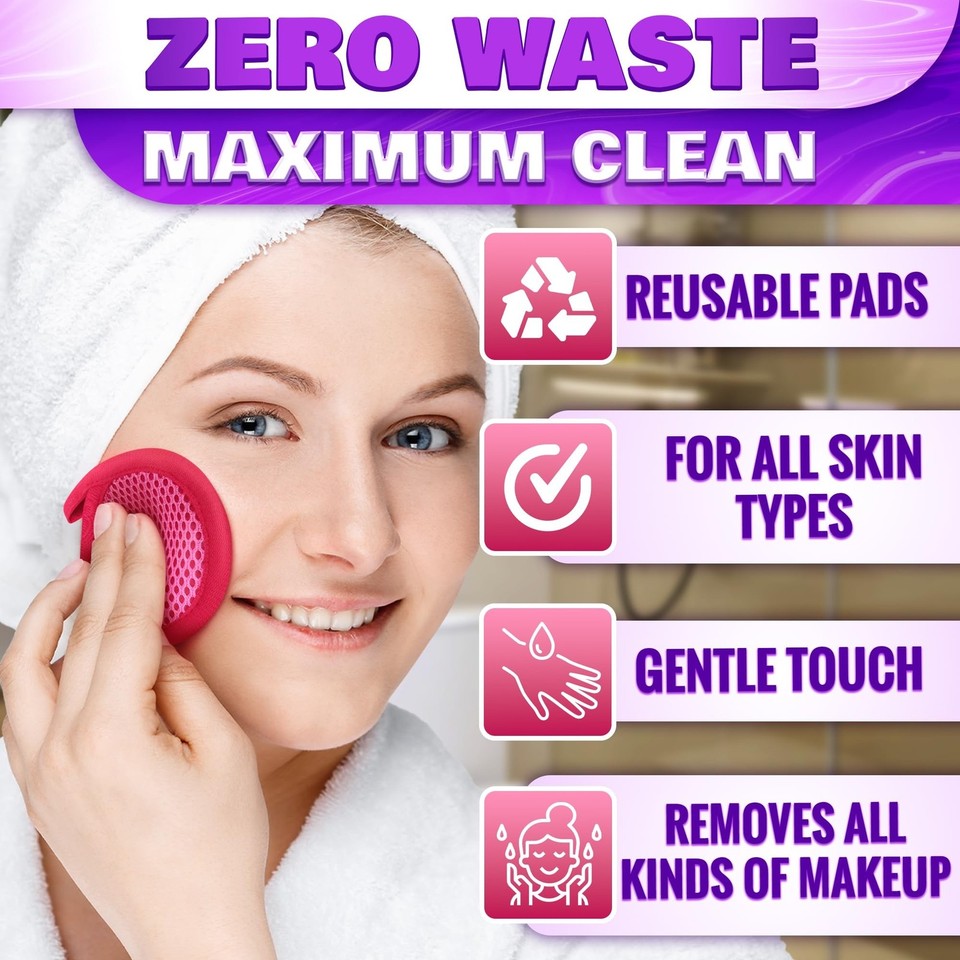 Makeup Remover Cloth Exfoliating Face Scrub - 3Pcs Microfiber Cloth ...