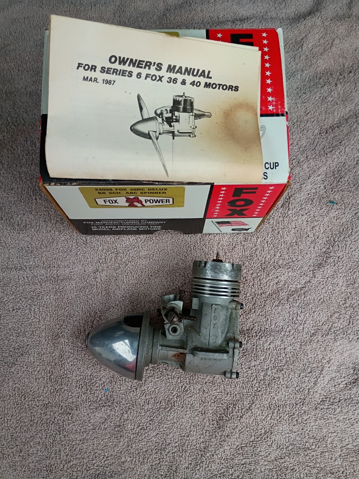1987 Fox 40 RC Nitro Model Airplane Engine Untested | eBay