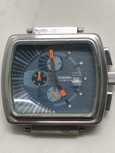 Vintage Diesel Watch Large Chronograph/ DZ-3001 /Parts or Repair No ...