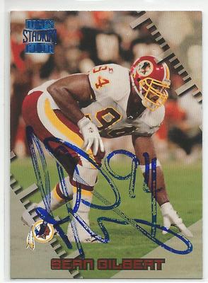 SEAN GILBERT Autographed Signed 1996 TSC Football card Washington ...