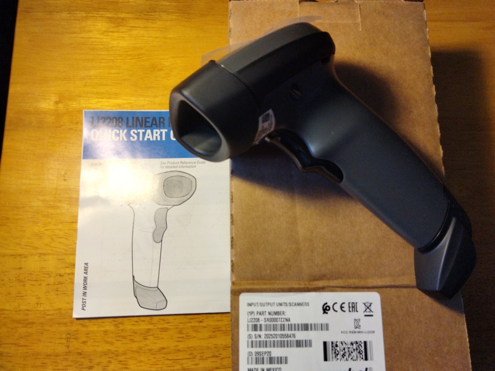 Symbol LI2208 Handheld Single Line Barcode Scanner 617 Nanometer Laser ...