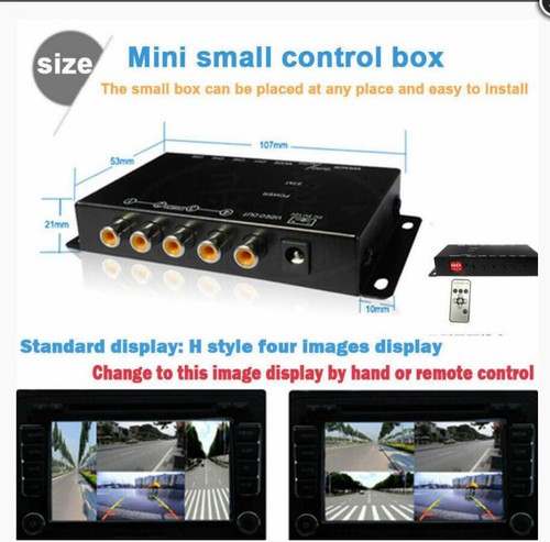 Car 4 Way 4 View Video Switch Parking Camera Monitoring Split-Screen ...