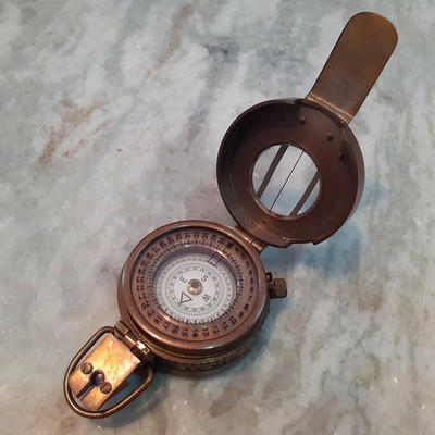 Antique Brass Vintage Military Compass Nautical Collectible Gift | eBay UK