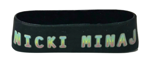 NICKI MINAJ Silicone / Rubber Rainbow Black WRIST BAND Official ...