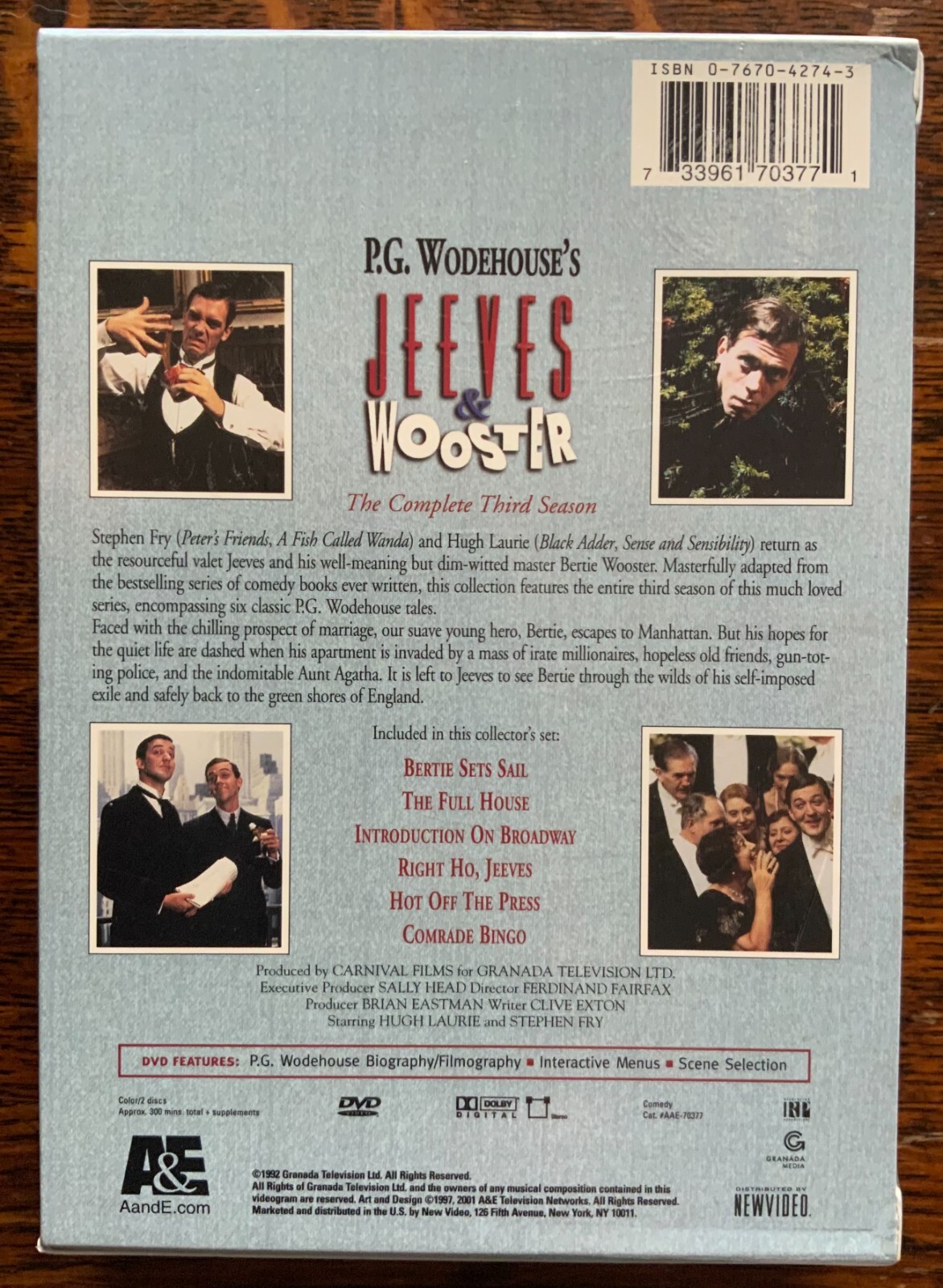 Jeeves & Wooster The Complete Third Season DVD NEW Stephen Fry Hugh ...