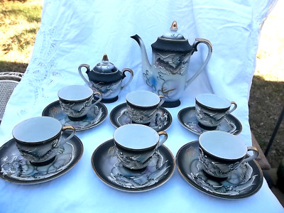 14 PC BENSON'S KUTANI MORIAGE DRAGONWARE TEA SET HAND PAINTED JAPAN ...