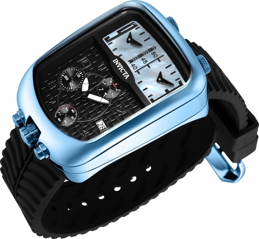 INVICTA Tonneau Chronozone Mens S1 Dakar Quartz Chronograph Triple Time ...