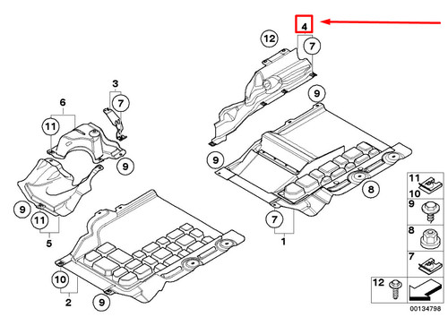 BMW X3 E83 GEARBOX HEAT RESISTANT PLATE 51483413833 3413833 ORIGINAL ...