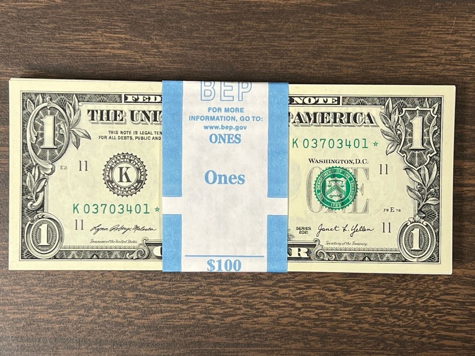 NEW 2021 ⭐️ STAR NOTE $1 DOLLAR BILL STACK ( DALLAS TEXAS K ...