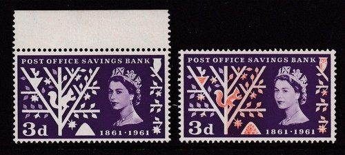 1961 GB ERROR Centenary of Post Office Orange Brown omitted SG624Aa ...