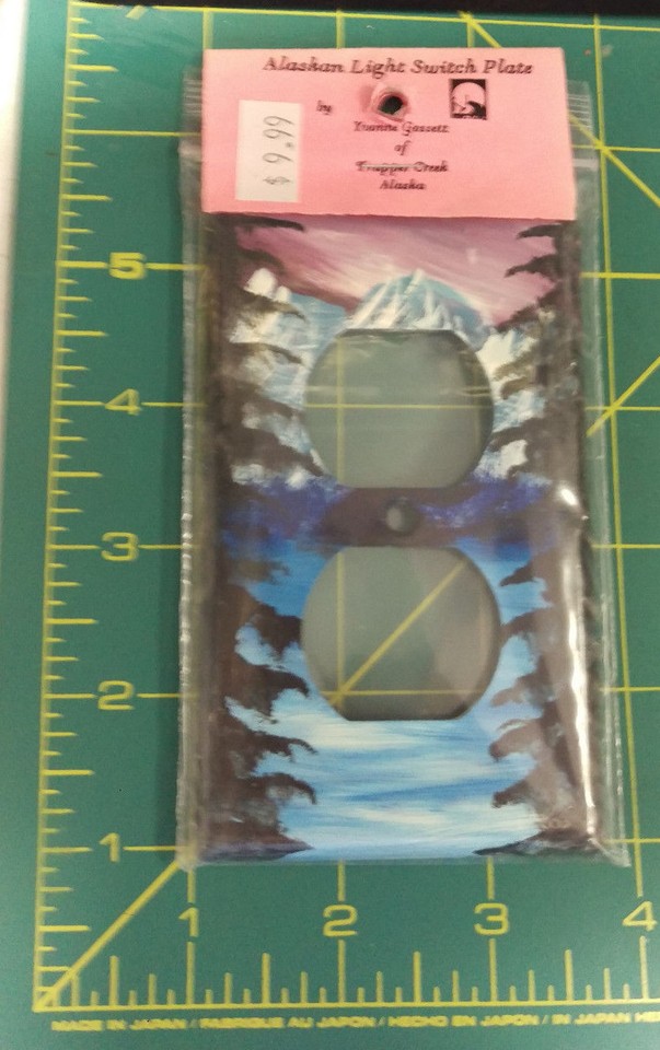 NEW Hand Painted Alaska outlet cover, Beautiful scene hand painted in ...