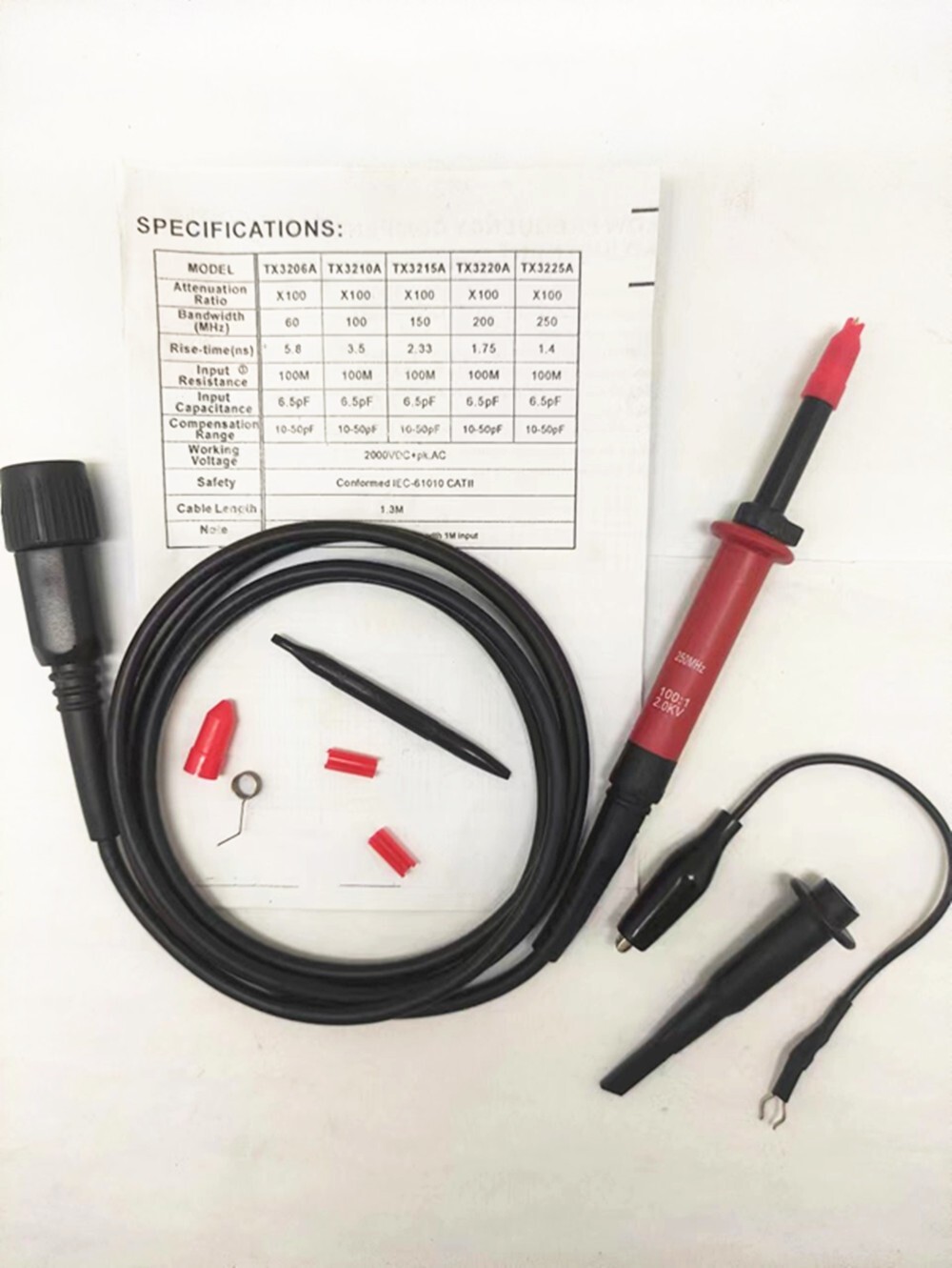One 250MHZ Oscilloscope probes for Tektronix and HP Oscilloscope scope ...