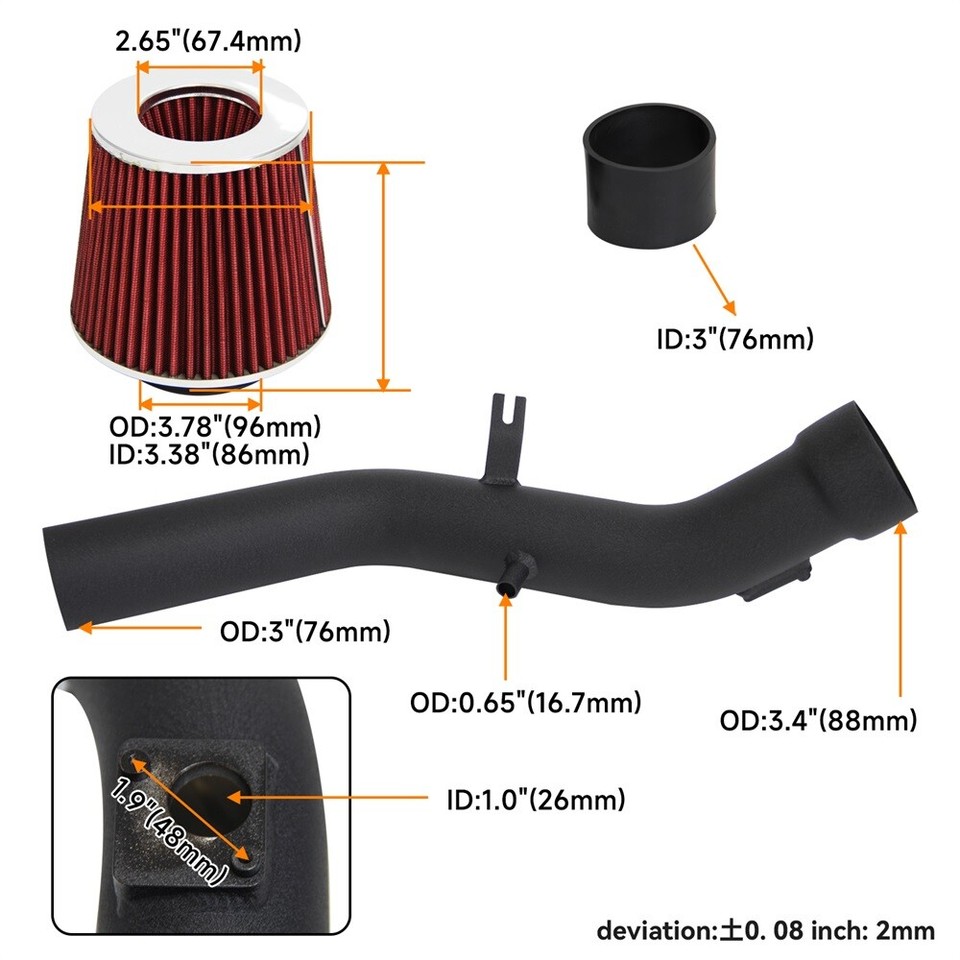 06-13 Lexus IS250 IS350 2.5L 3.5L V6 Cold Air Intake Kit High Flow ...