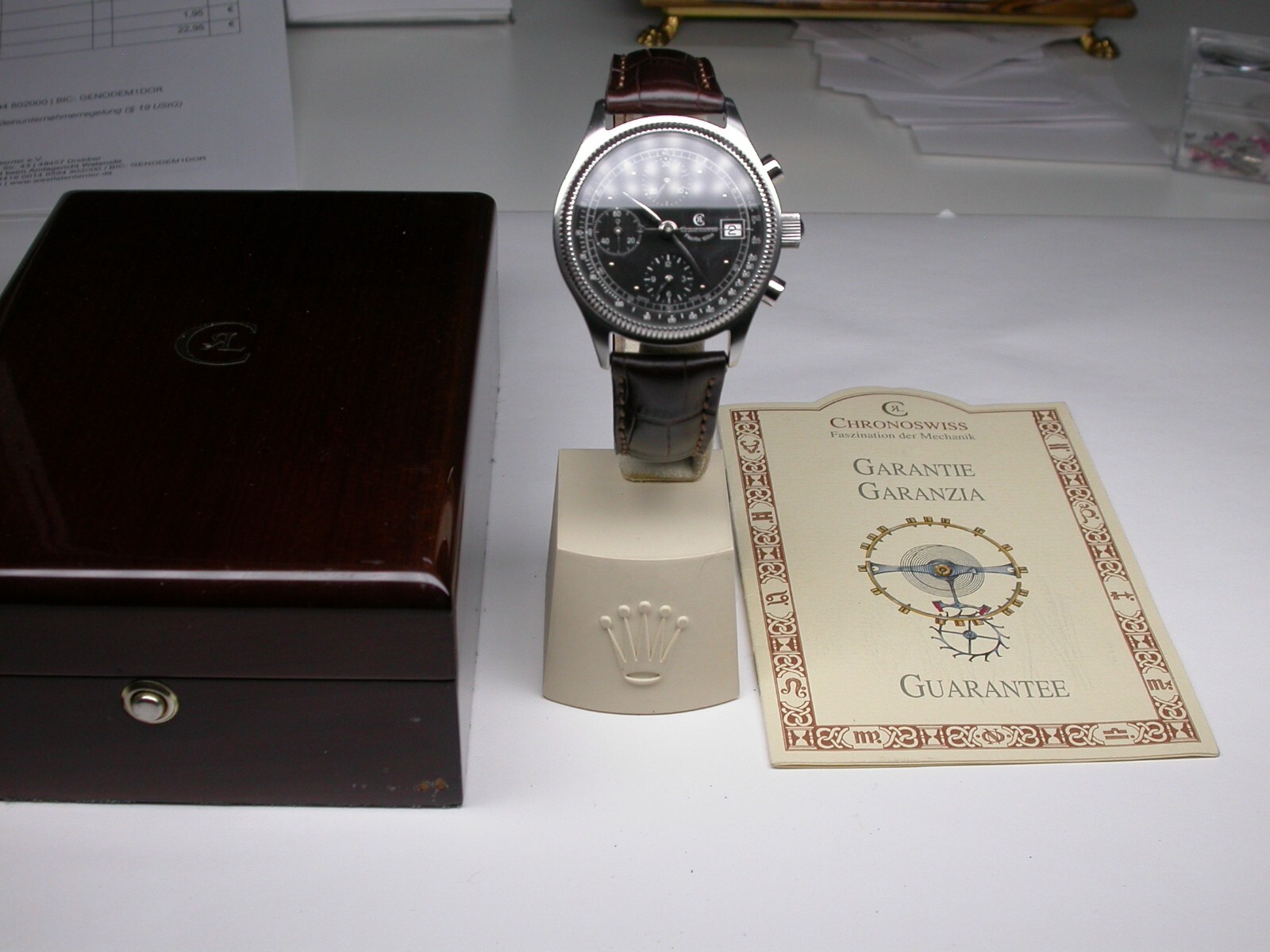 Chronoswiss Pacific Chronograph Box-Papiere Valjoux 7750 mit Revision ...