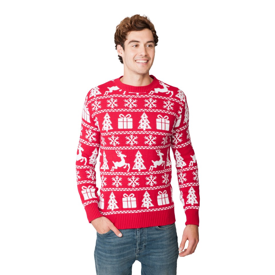 New Unisex Men Women Santa Xmas Christmas Novelty Fairisle Retro Jumper ...