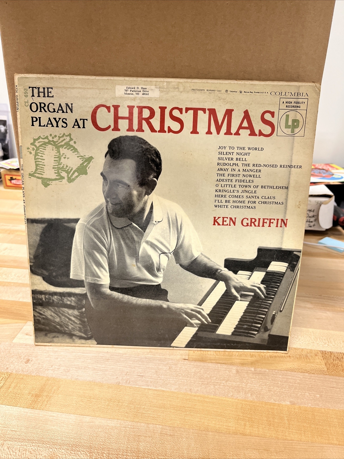 KEN GRIFFIN - THE ORGAN PLAYS AT CHRISTMAS 1960s Lp Album Vintage VG | eBay