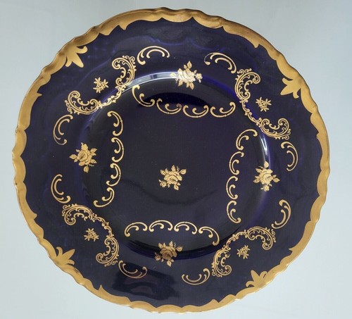 Echt Cobalt 7-1/2" Blue Plate on a Stand | eBay