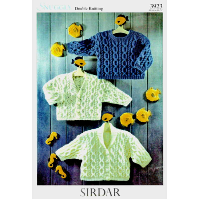 New Sirdar 3923 Snuggly Child Cardigan and Pullover Sweater Knitting ...