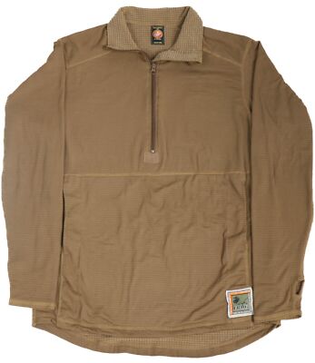 USMC Coyote Frog Waffle Fleece Quarter Zip Grid Marine Corp Shirt Cold ...