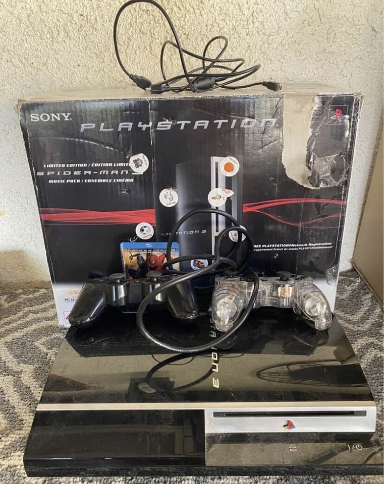 Sony PlayStation 3 PS3 Fat CECHG01 40GB Console With Box & Controller ...