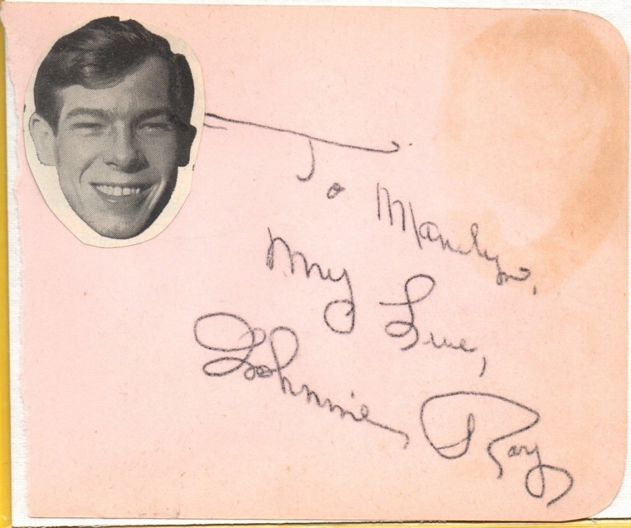 R-KD-JOHNNIE RAY autographed album page with COA | eBay