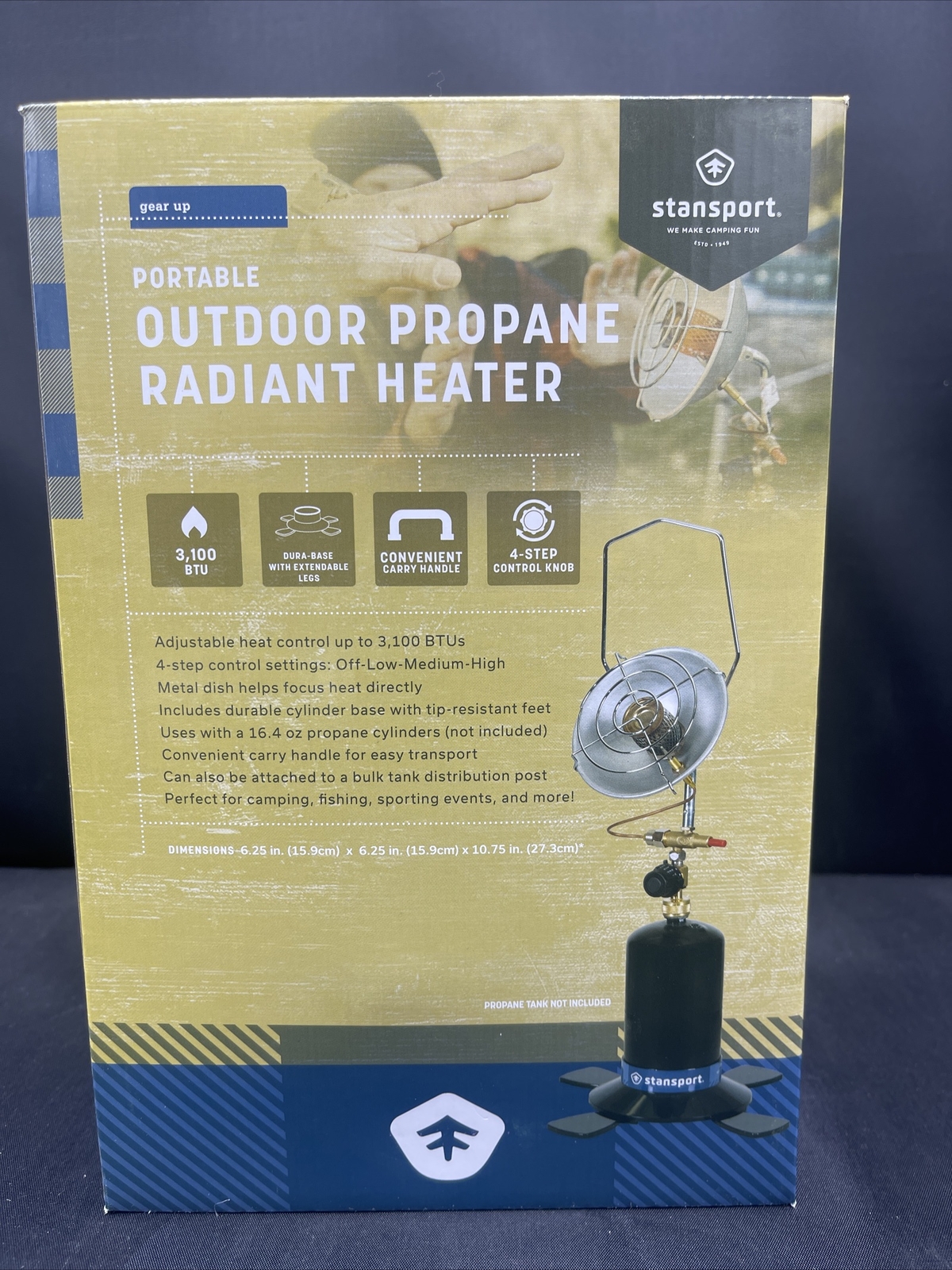 Stansport 195 Portable Outdoor Propane Radiant Heater | eBay