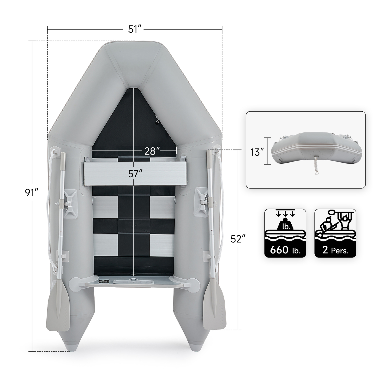 10ft Inflatable Boat w/pump Raft Fishing Dinghy Heavy Duty Tender ...