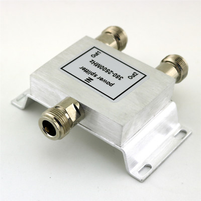RF Coaxial 1 to 2 Way Power Splitter 380-2500MHz Signal Booster Divider ...
